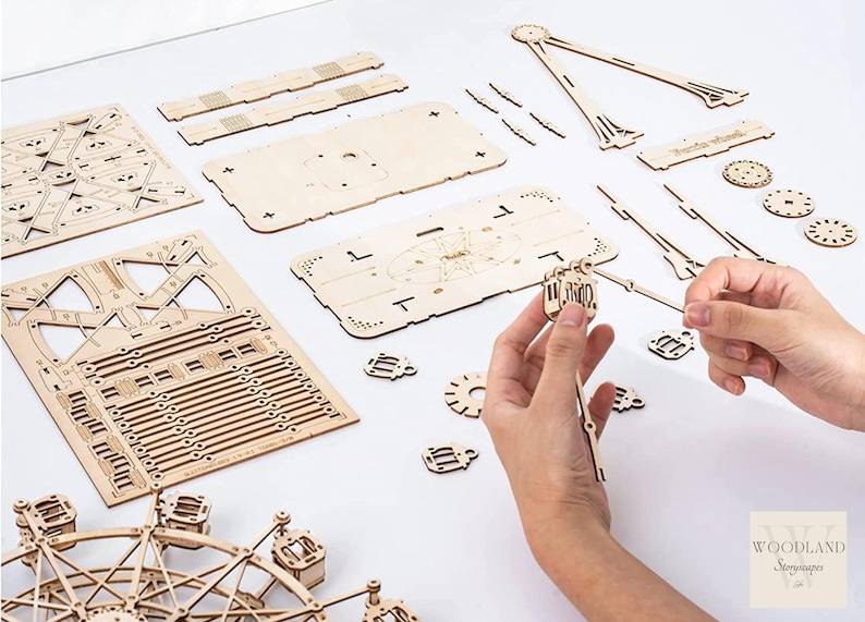 DIY Wooden Ferris Wheel Kit Music Model Kit 3D Wooden Puzzle | DIY ...