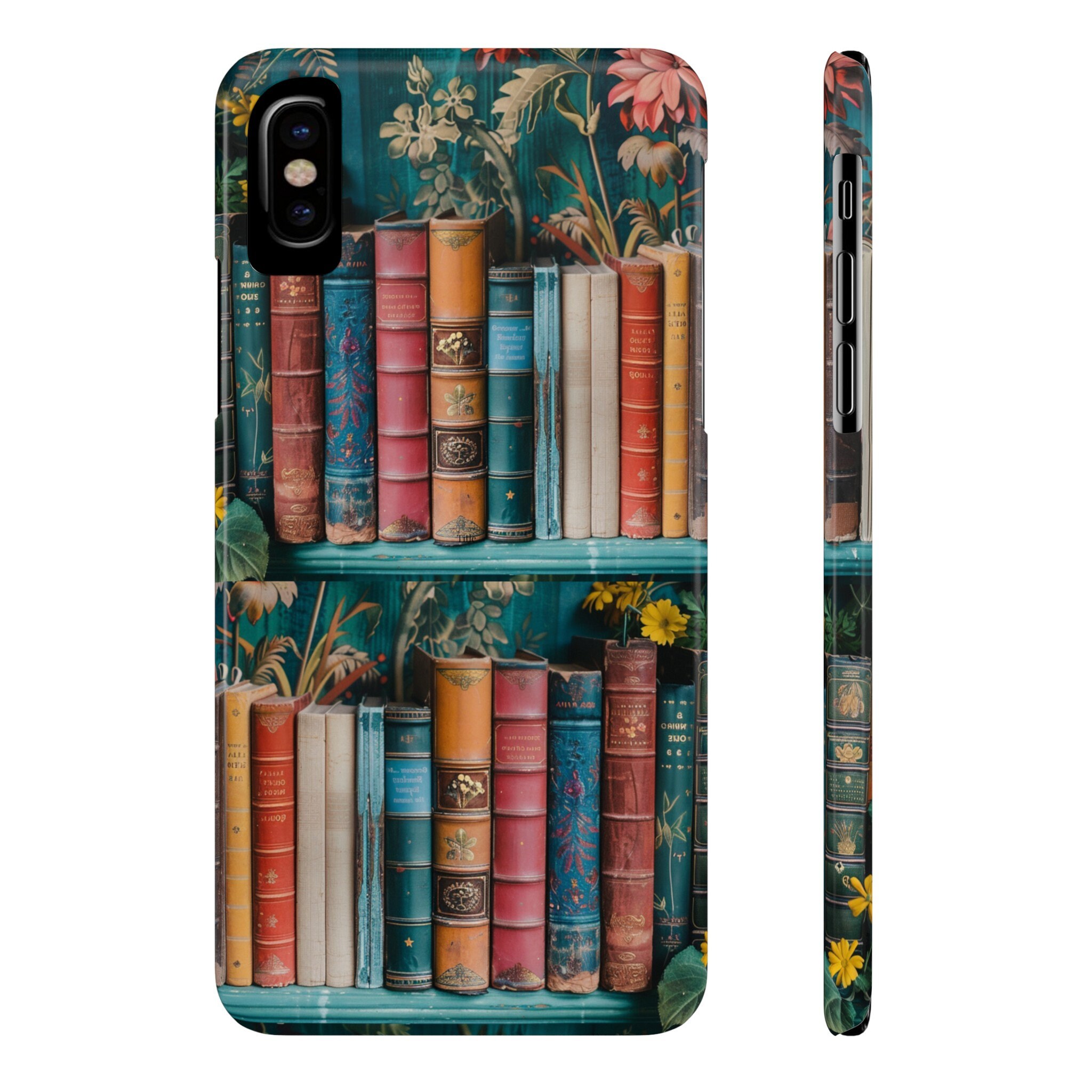 Custom Vintage Book Phone Case for Reading Lovers Cute Floral Aesthetic ...