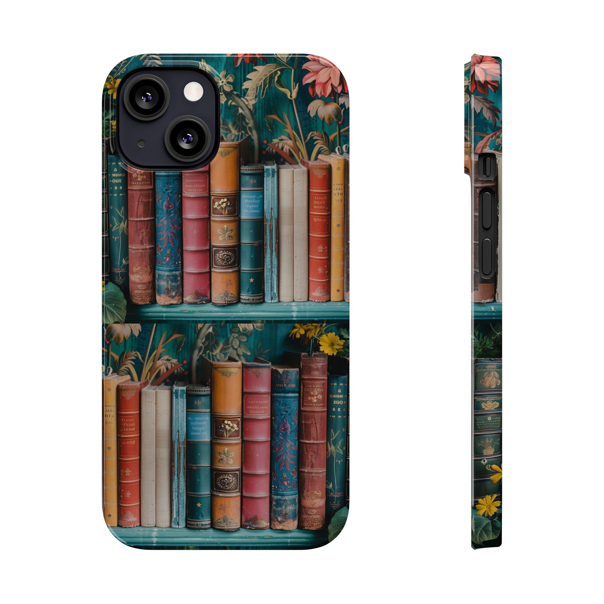 Custom Vintage Book Phone Case for Reading Lovers Cute Floral Aesthetic ...