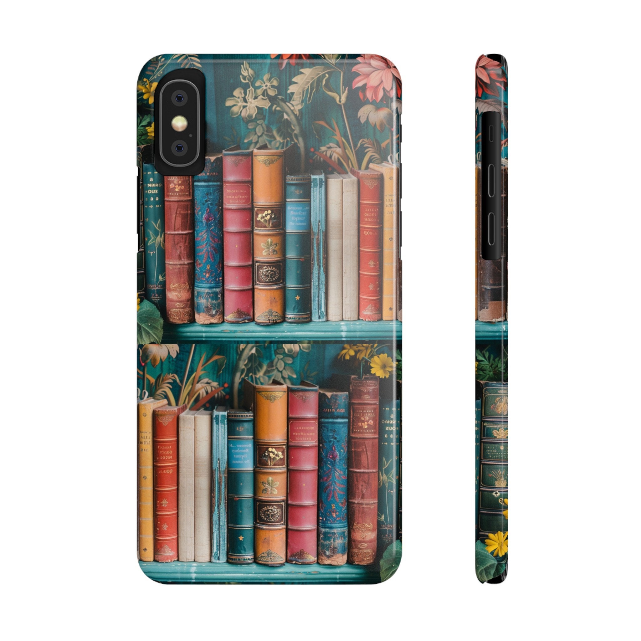 Custom Vintage Book Phone Case for Reading Lovers Cute Floral Aesthetic ...