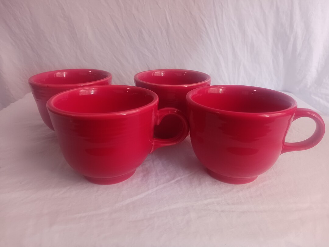 Fiestaware Scarlet Flat Cup - Etsy