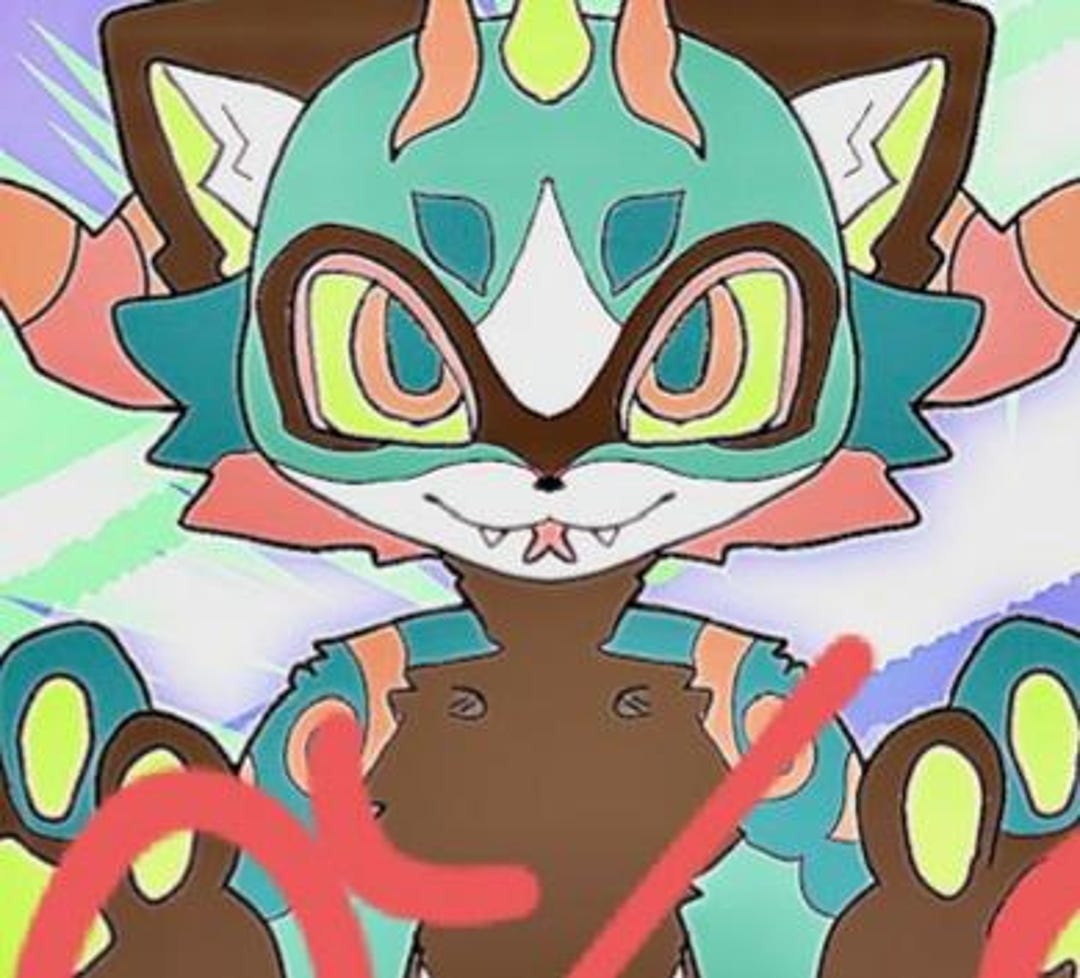 Colorful Feline Fursona Adopt - Etsy