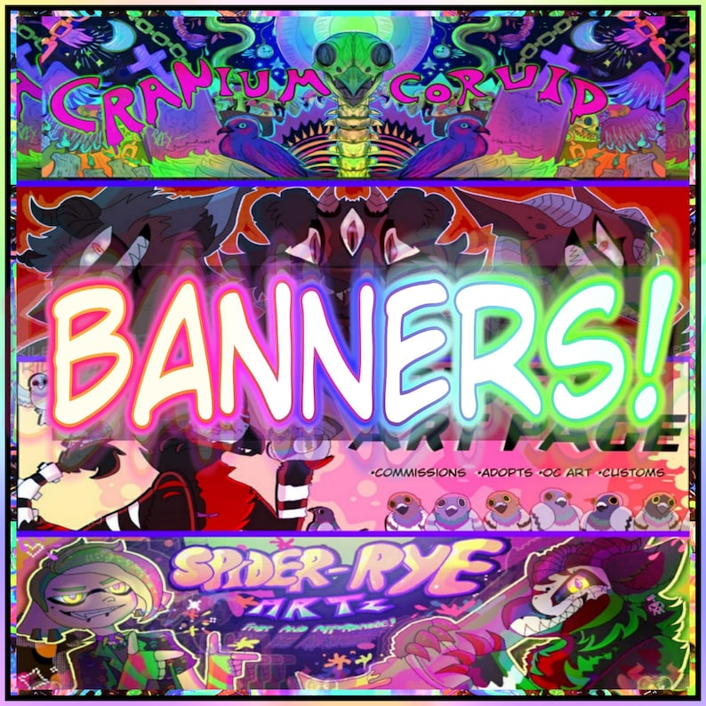 Custom Banner Design: Digital Art Banner (6000 X 2000 Px) - Etsy