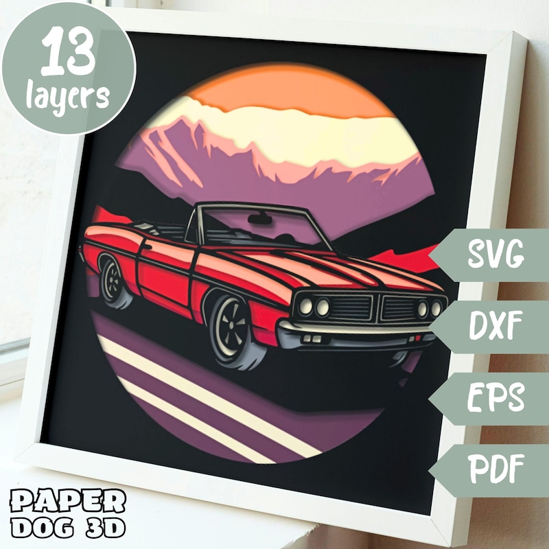 3d Papercraft Car Model - Etsy