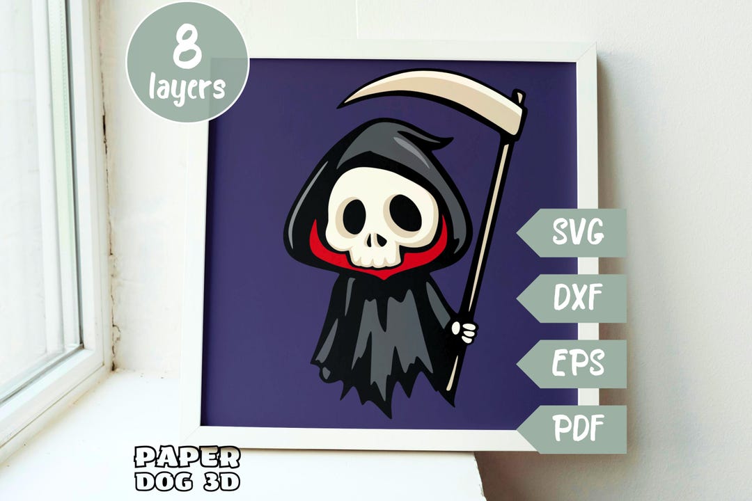Halloween Ghost Shadow Box Template, 3D Layered SVG for Cardstock ...