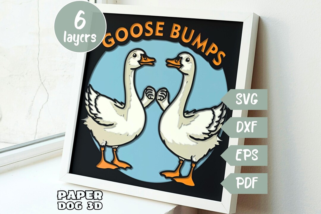Goose Bumps Shadow Box Template, 3D Layered SVG for Cardstock ...