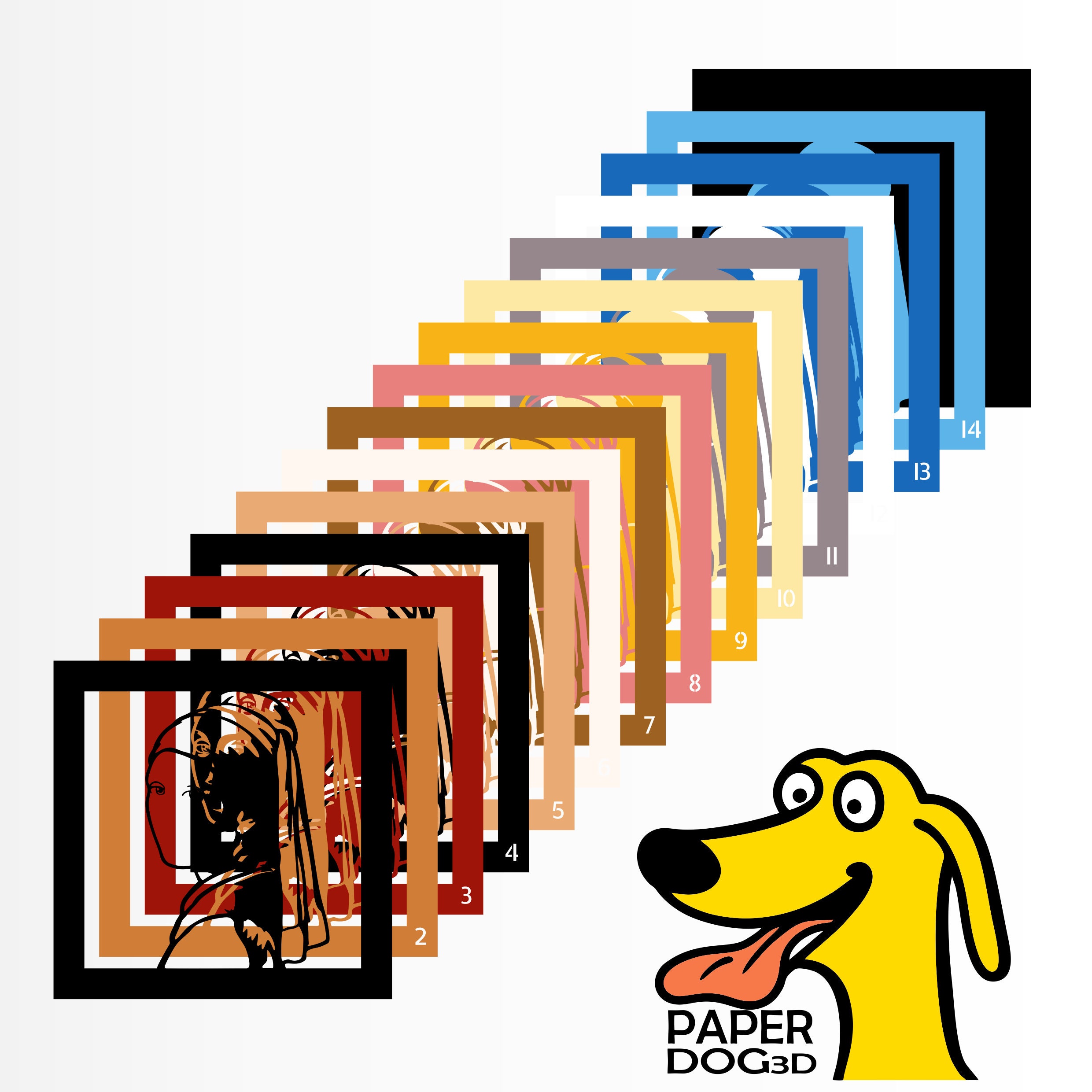 Girl With a Pearl Earring 3D Layered SVG for Cardstock, Multilayer ...