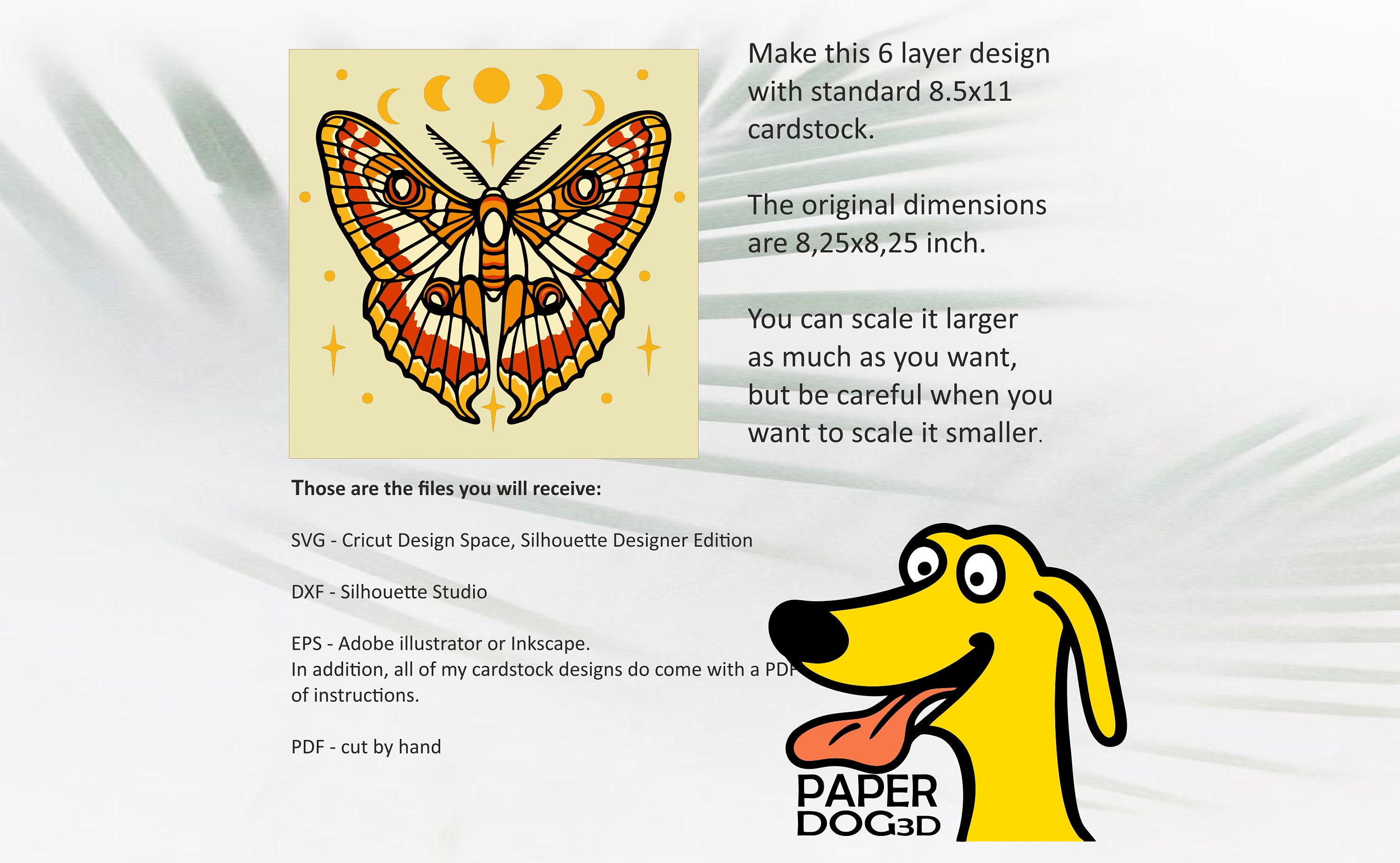 Butterfly SVG Shadow Box Template, 3D Layered Cardstock, Multilayer ...