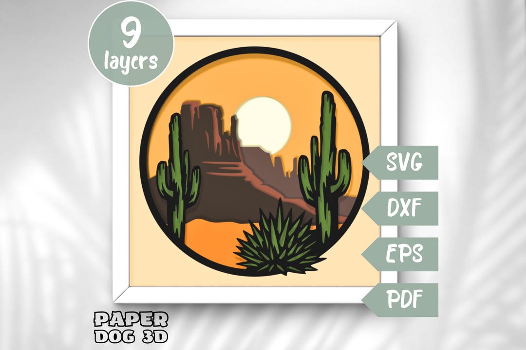 Monument Valley 3D Layered SVG for Cardstock, Multilayer Papercut ...