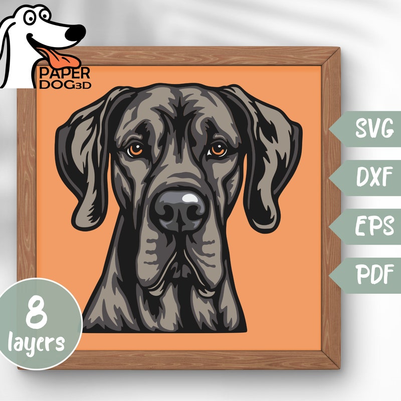 Great Dane Svg - Etsy