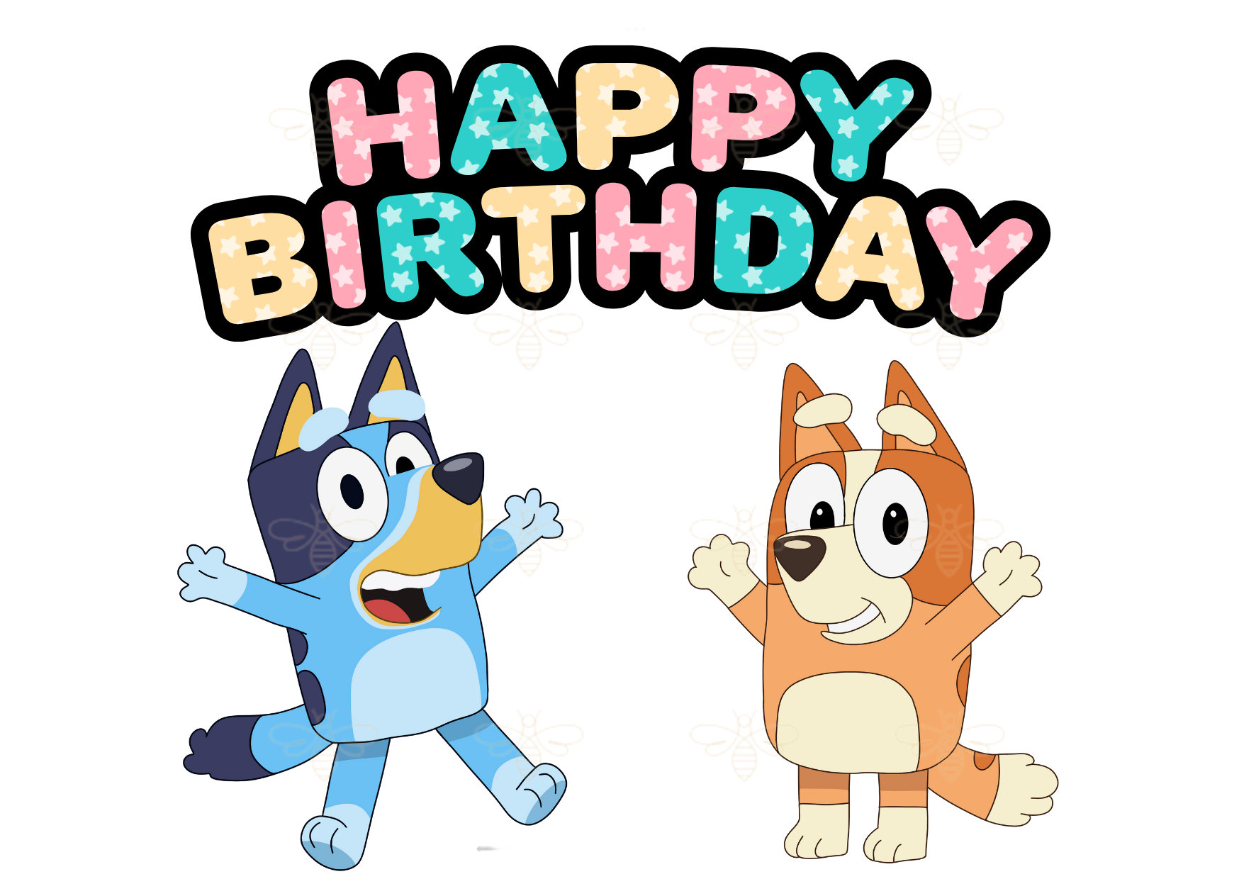 Bluey Bingo Birthday PNG, Bluey Birthday Decorations, Bluey Birthday ...