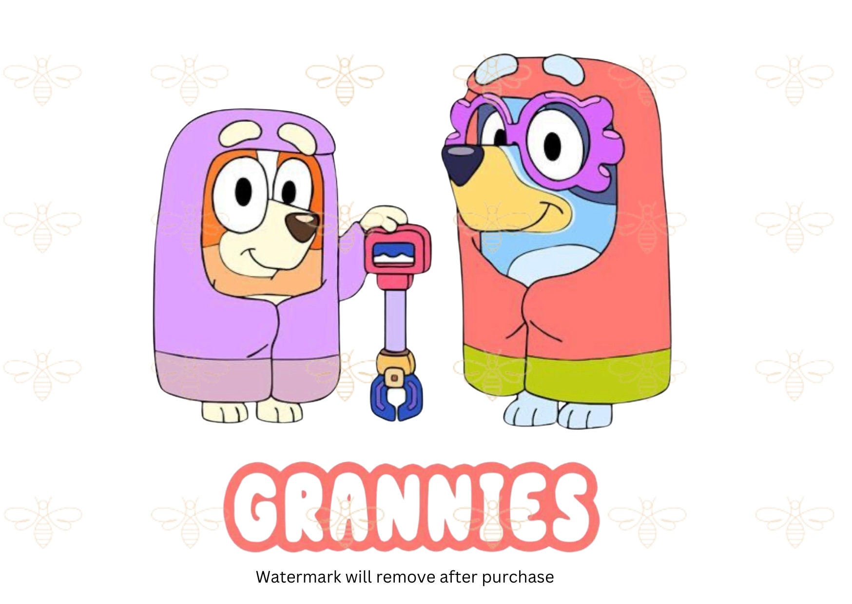 Bluey Grannies, Here Come the Grannies PNG, Bluey Family, Bluey Shirts ...