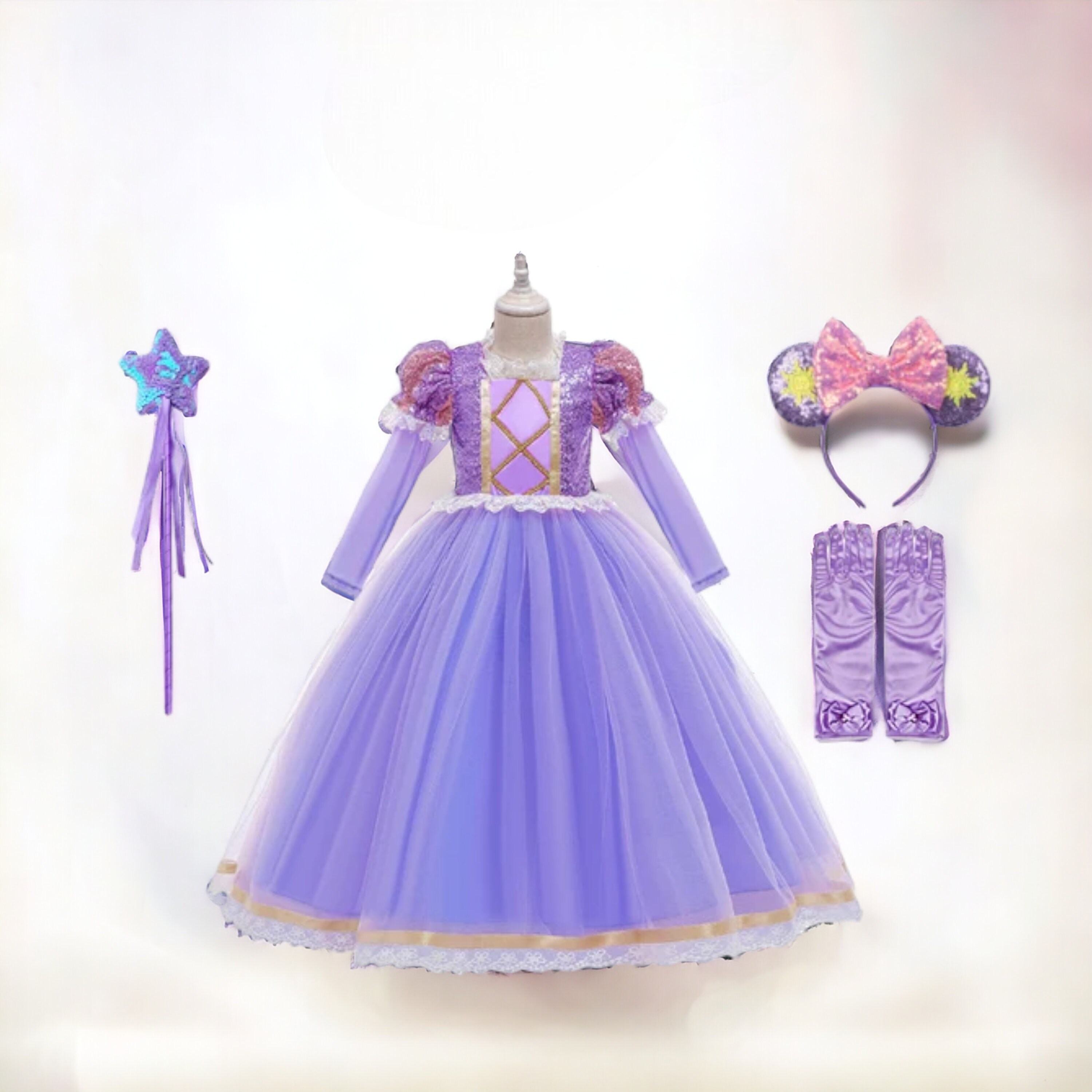 5-6t Sofia the First Costume, Girls Sofia Princess Dress Birthday Party ...