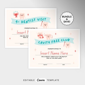 Editable Cavity Free Certificate Template | Canva Template | Reward for ...
