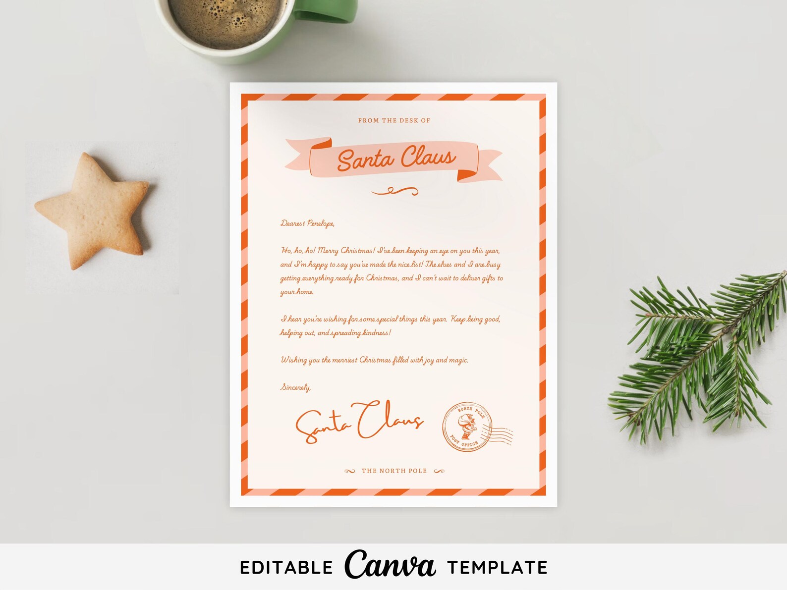 Editable Letter From Santa Printable | Personalized Santa Letter ...