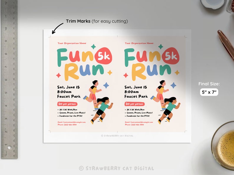 Editable Fun Run Flyer Template 5k Event Flyer Printable 5k Event ...