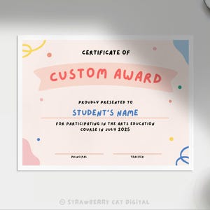 Custom Award Certificate Canva Template Bundle | Editable Digital ...