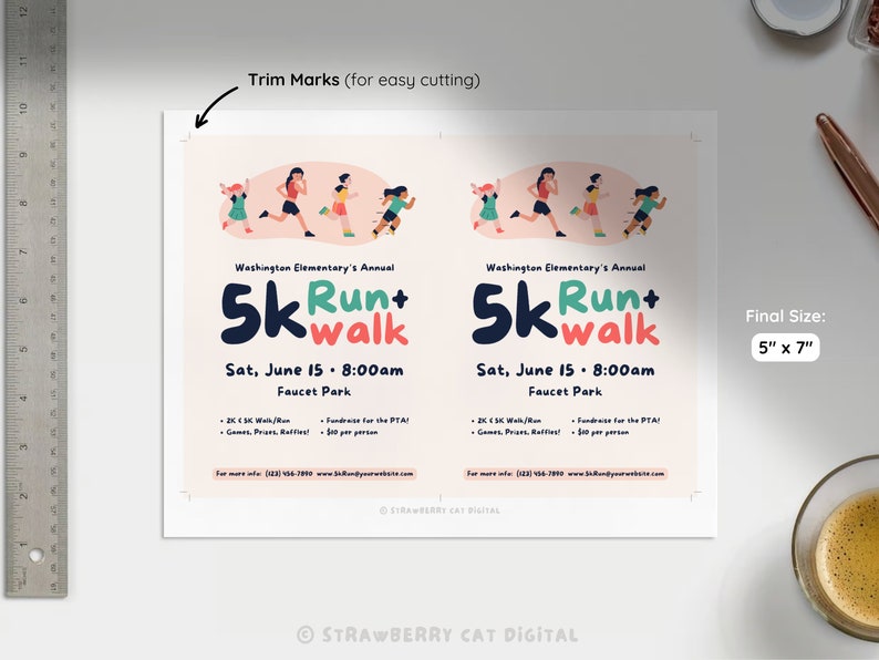 Editable Fun Run Flyer Template 5k Event Flyer Printable 5k Event ...