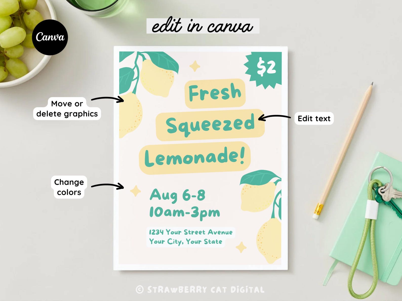 Editable Lemonade Stand Signage Templates | Lemonade Stand Poster ...