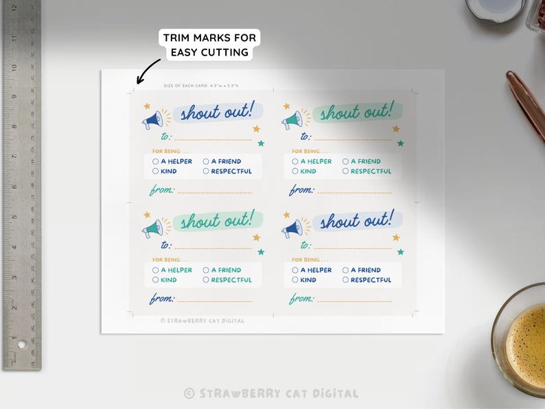 Editable Shout Out Cards Template for Students | Teacher Mail | Good ...