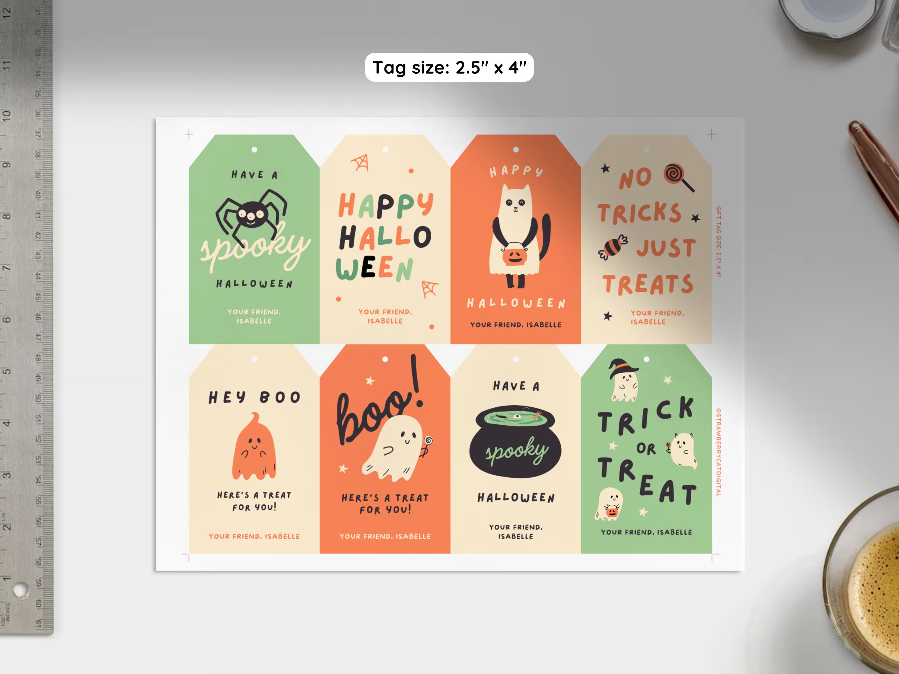 Editable Halloween Favor Tags Template | Printable Halloween Gift Tags ...