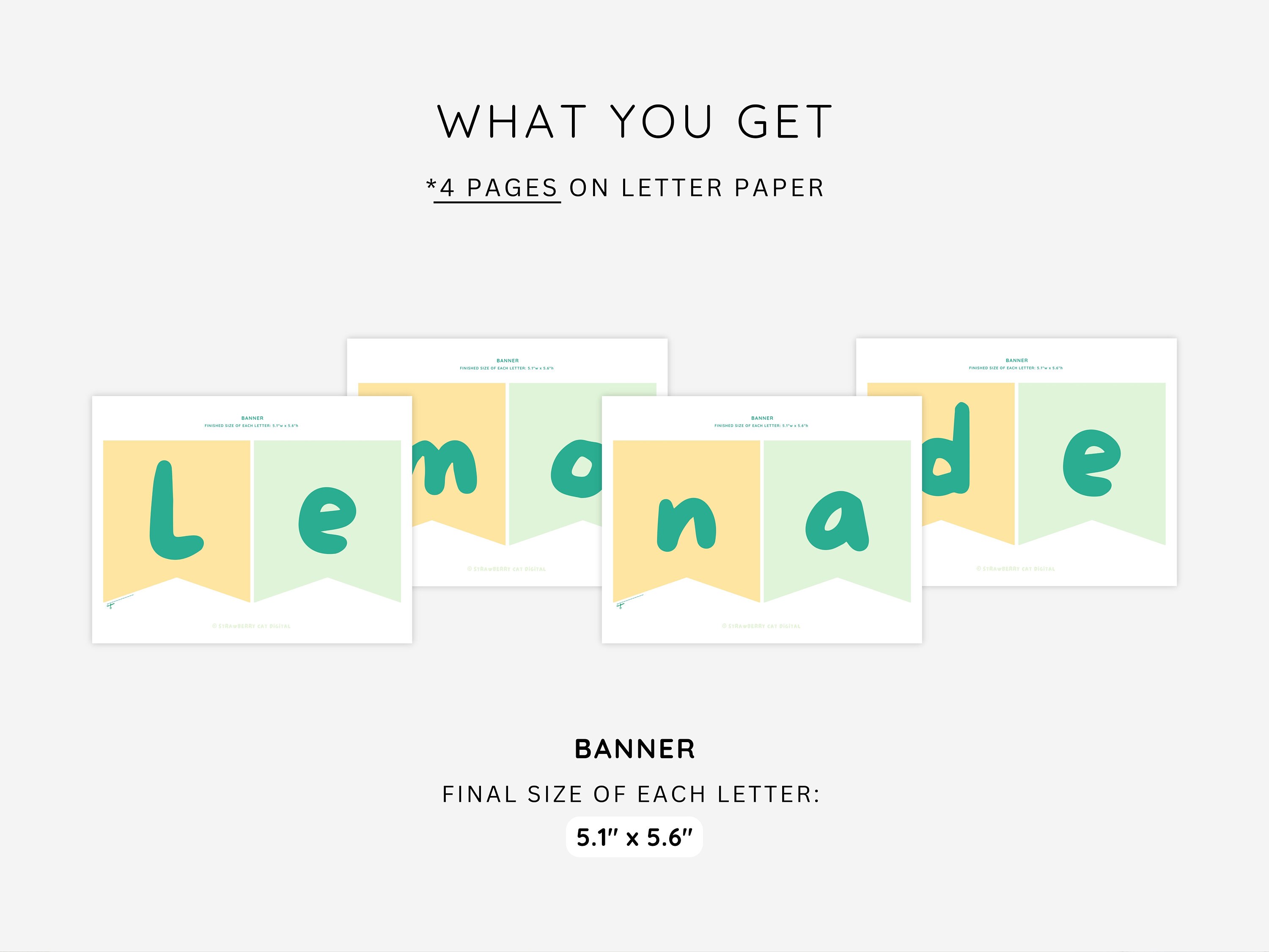 Editable Lemonade Stand Banner Template Lemonade Stand Signage ...