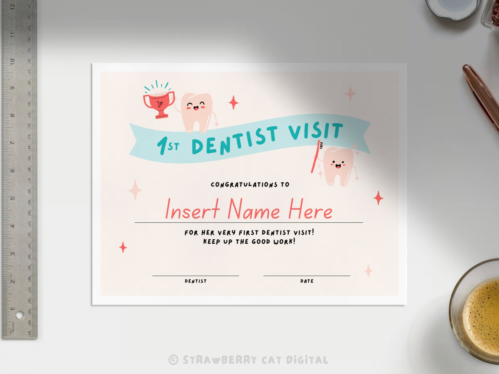 Editable Cavity Free Certificate Template | Canva Template | Reward for ...
