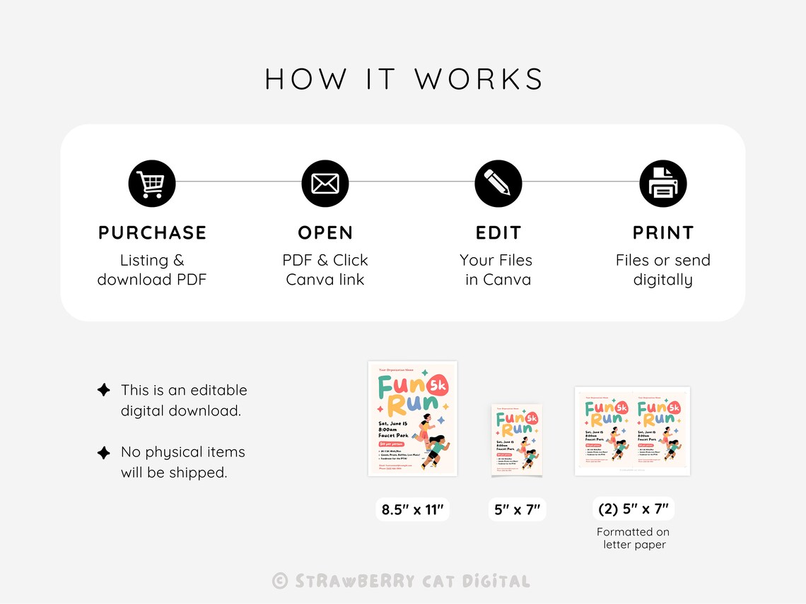 Editable Fun Run Flyer Template 5k Event Flyer Printable 5k Event ...