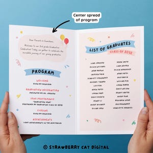 Editable Pre-k Graduation Bundle Diploma Program Text Invitation ...