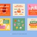 50 Bold and Colorful Teacher Instagram Post Templates | Education ...