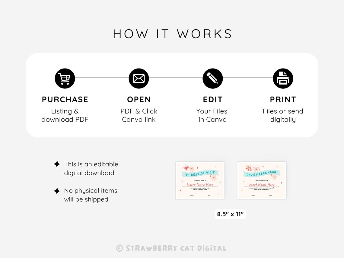Editable Cavity Free Certificate Template | Canva Template | Reward for ...