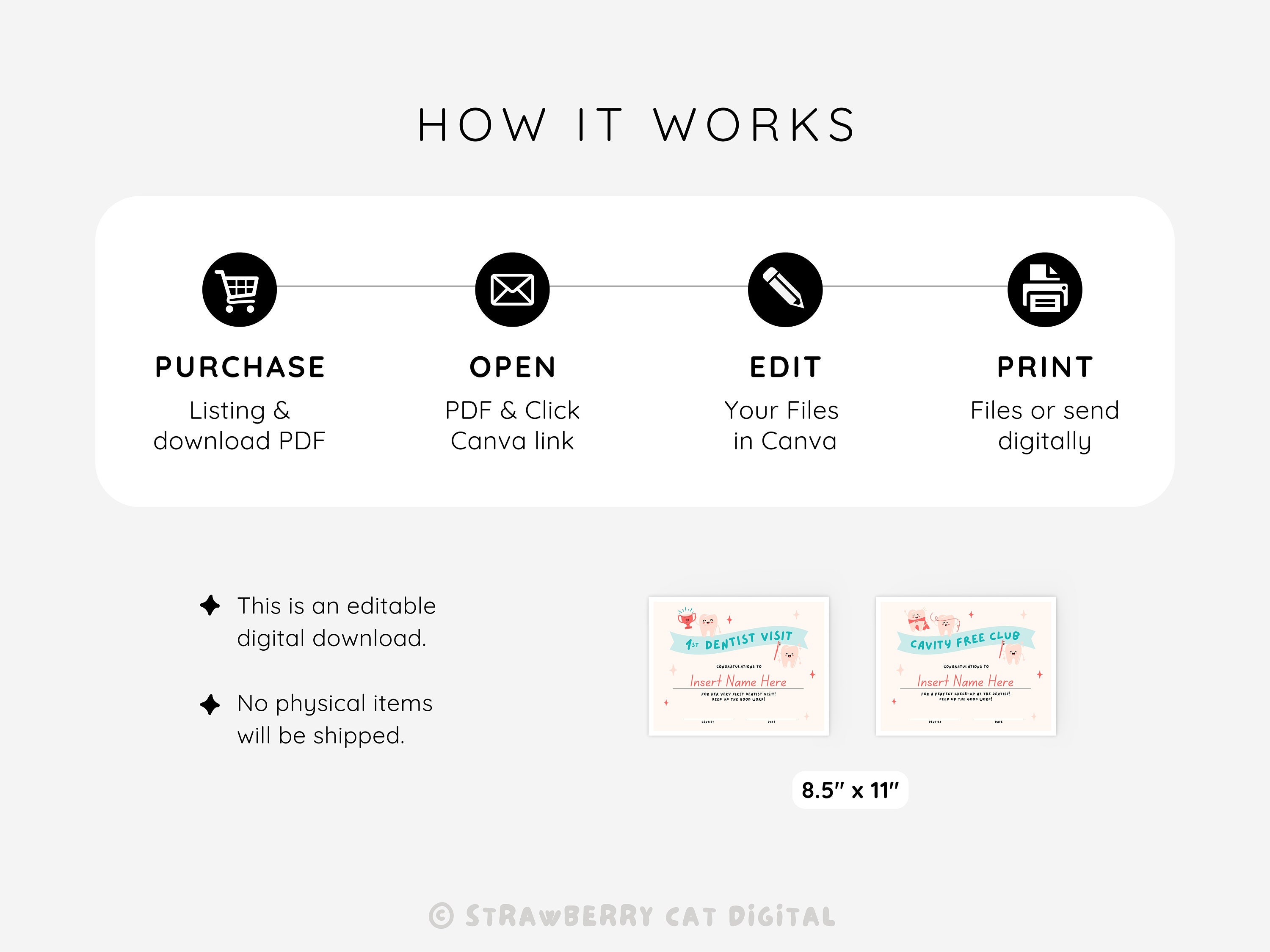 Editable Cavity Free Certificate Template | Canva Template | Reward for ...