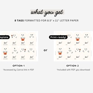 Editable Ghost Favor Tags | Halloween Favors Tag Template | Fall Treat ...