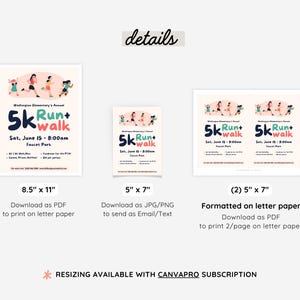 Editable Fun Run Flyer Template | 5k Event Flyer | Printable 5k Event ...