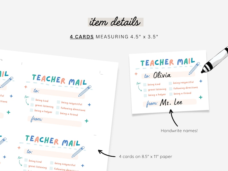 Editable Shout Out Cards Template for Students | Teacher Mail | Good ...