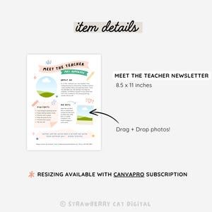 Editable Meet the Teacher Canva Template | Teacher Introduction ...