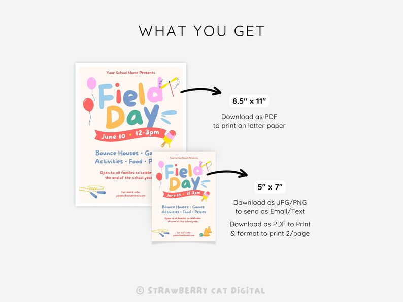 Editable Field Day Flyer Canva Template Editable Carnival Family Fun ...