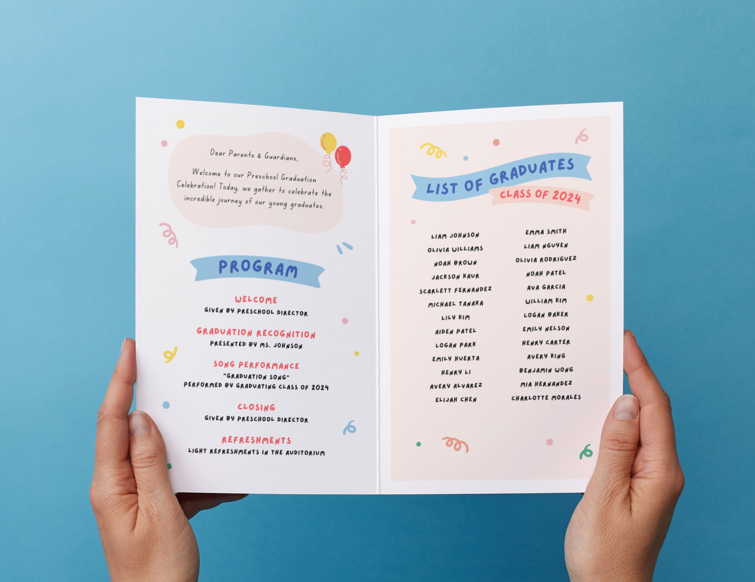 Editable Pre-k Graduation Bundle Diploma Program Text Invitation ...