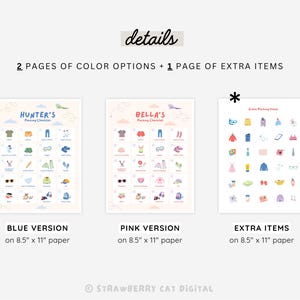 Editable Packing List for Kids Template Kids Visual Packing List Summer ...