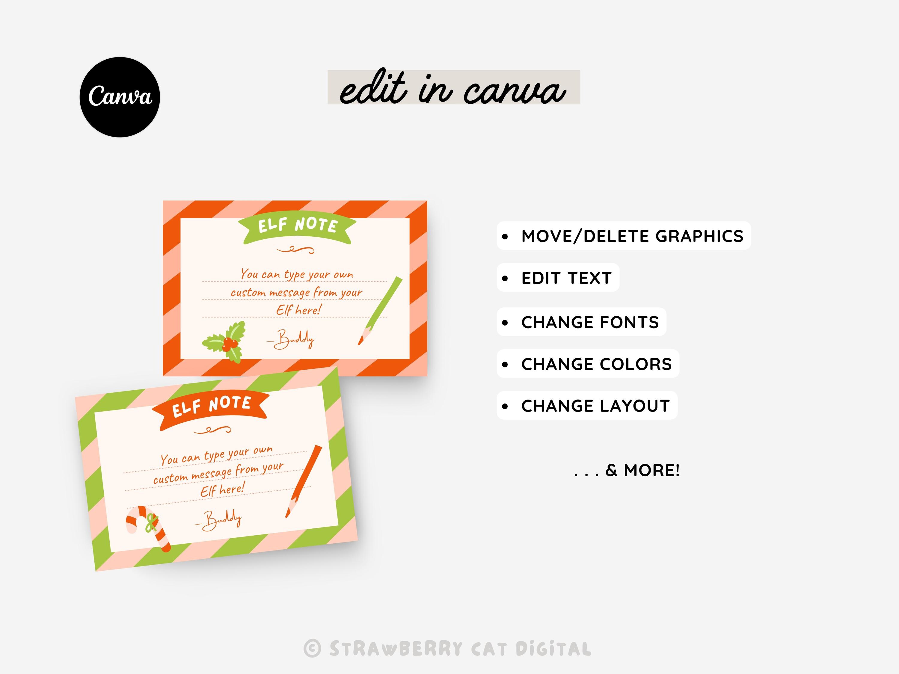 Editable Elf Notes Template | Printable Elf Notes | Elf Activities ...