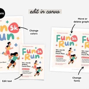 Editable Fun Run Flyer Template | 5k Event Flyer | Printable 5k Event ...