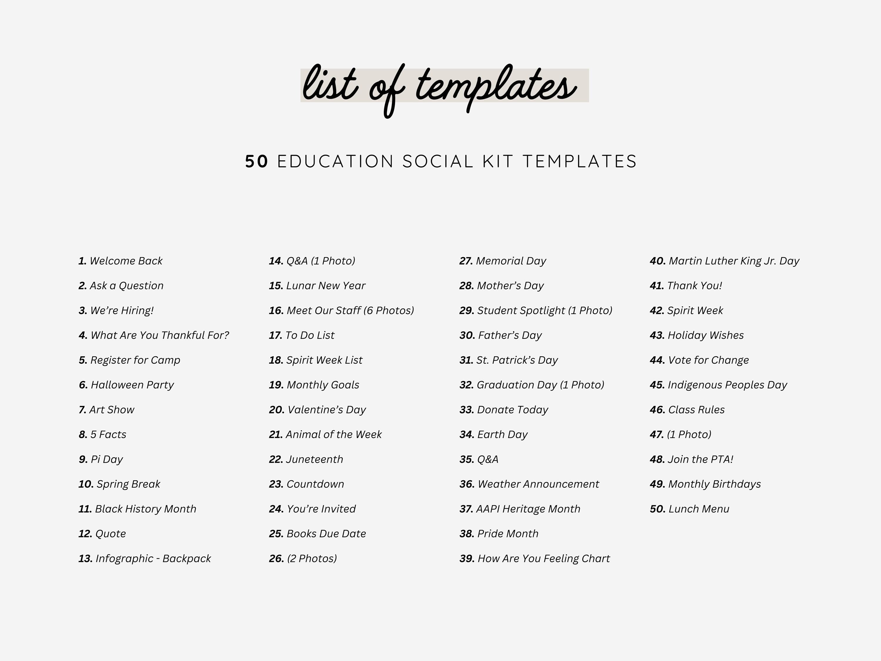 50 Bold and Colorful Teacher Instagram Post Templates | Education ...
