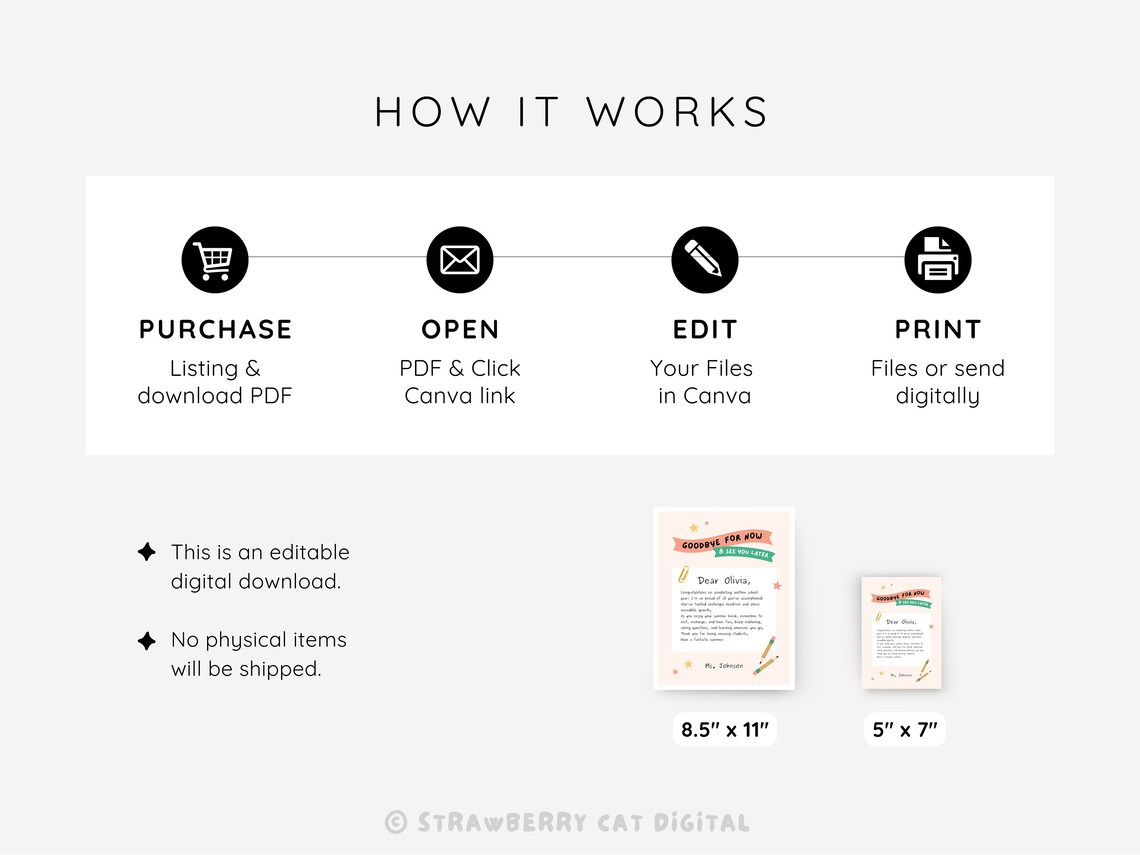 Teacher Goodbye Letter to Students Template Teacher End of School ...