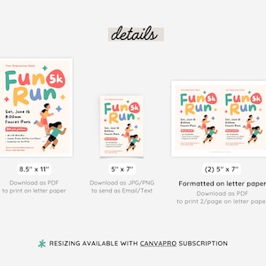 Editable Fun Run Flyer Template | 5k Event Flyer | Printable 5k Event ...
