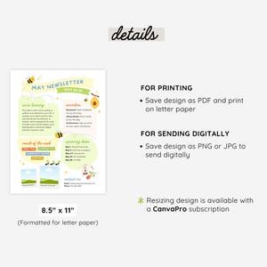 Editable May Newsletter Template | Monthly PTA PTO Newsletter | May ...