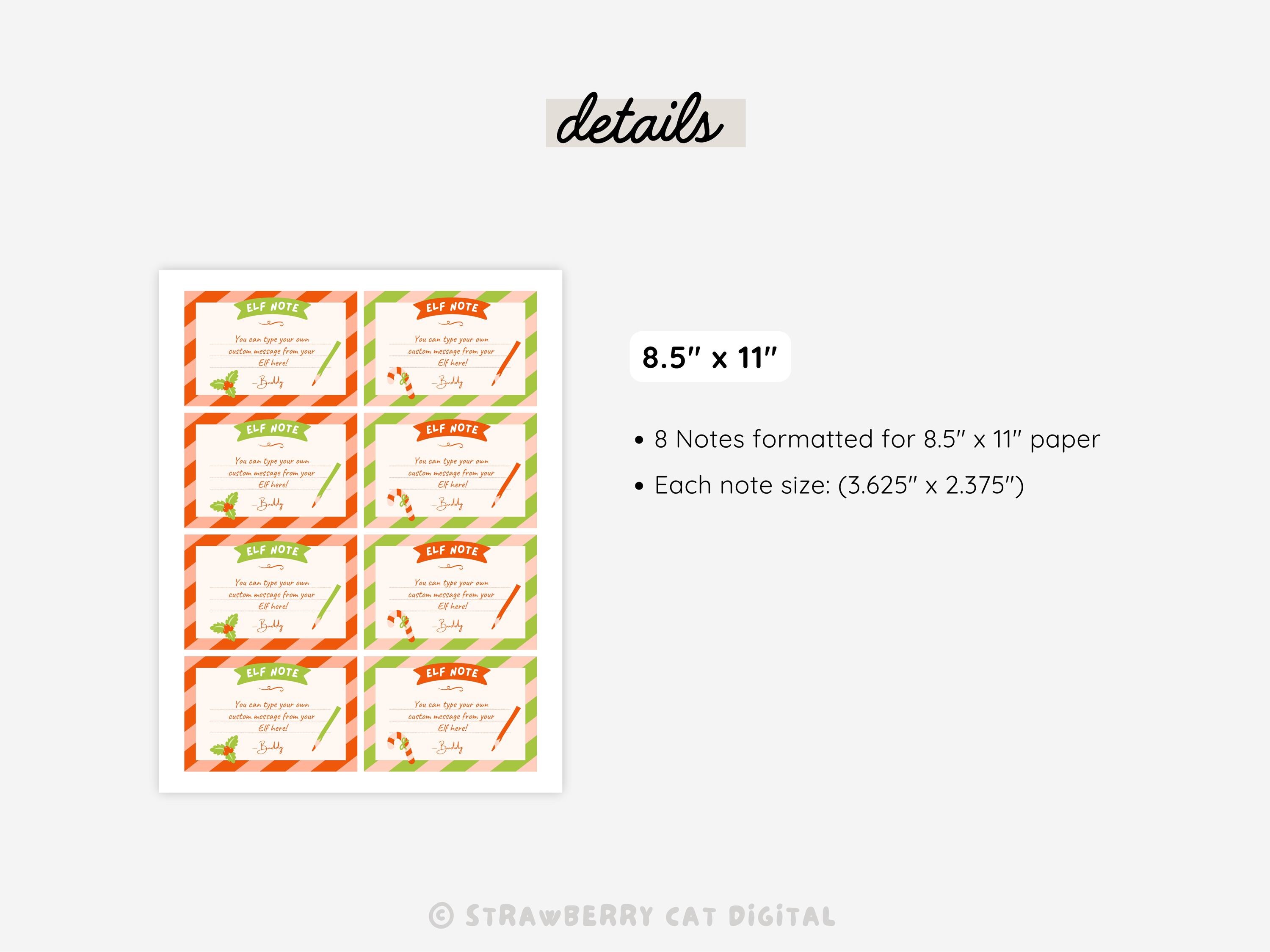 Editable Elf Notes Template | Printable Elf Notes | Elf Activities ...