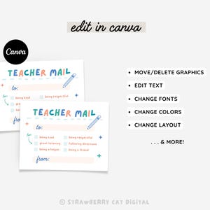 Editable Shout Out Cards Template for Students | Teacher Mail | Good ...
