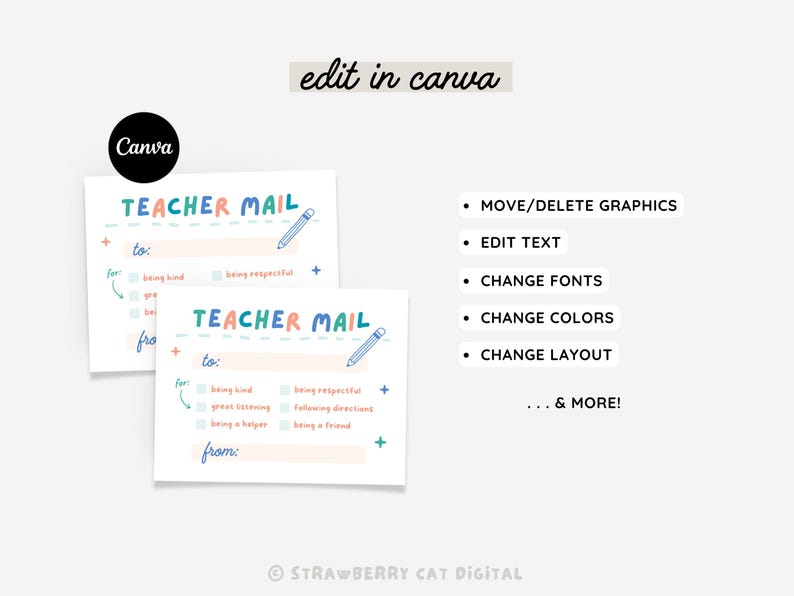 Editable Shout Out Cards Template for Students | Teacher Mail | Good ...