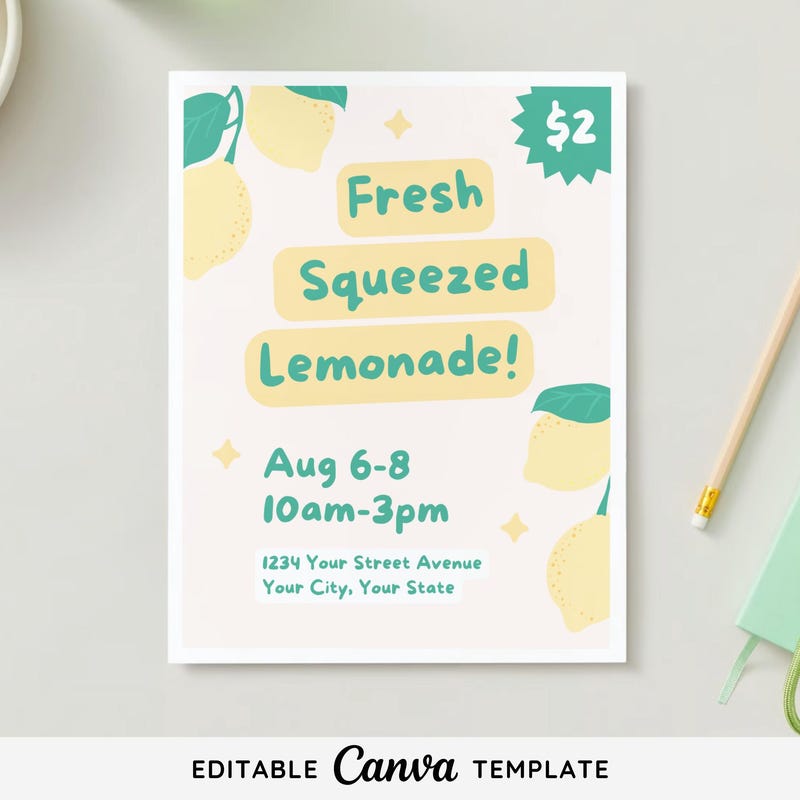 Lemonade Stand Poster - Etsy