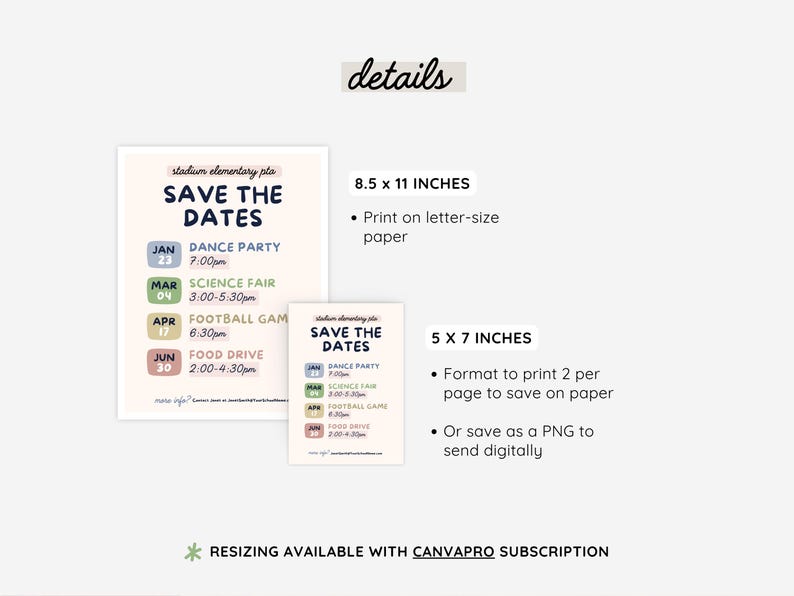 Editable Save the Dates Canva Template Natural Tones | Upcoming Events ...
